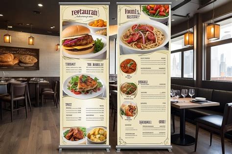 Premium Photo Restaurant Menu Display