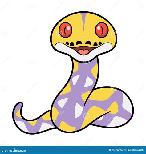 Tira Dibujos Animados De Python Reticulado En Lavanda Ilustración Del Vector Ilustración De