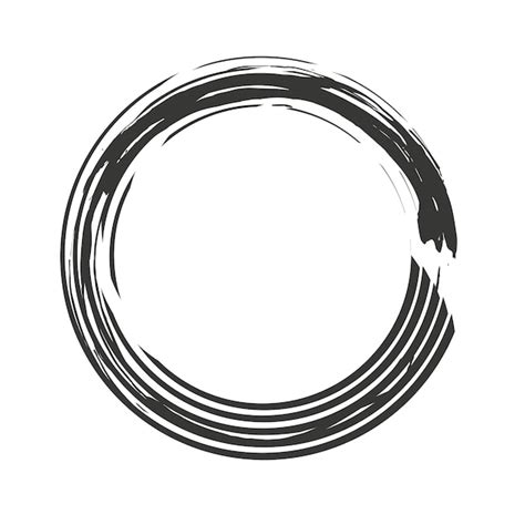 Premium Vector Grungy Circle Circle Paintbrush Circular Splatter