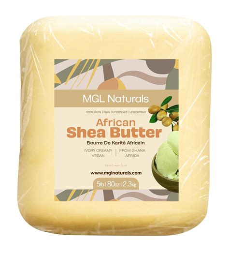 Mgl Naturals Raw African Shea Butter Ivory 5 Lb 100 Pure