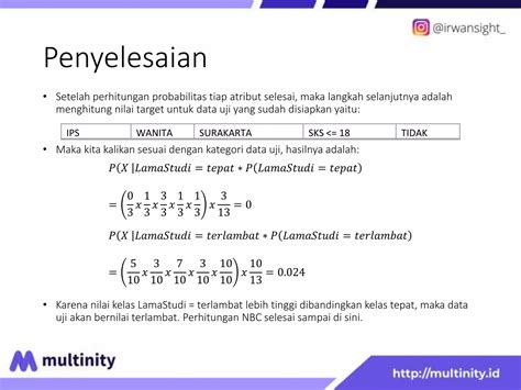 Data Mining 6 Klasifikasi Naive Bayes Classifier Ppt