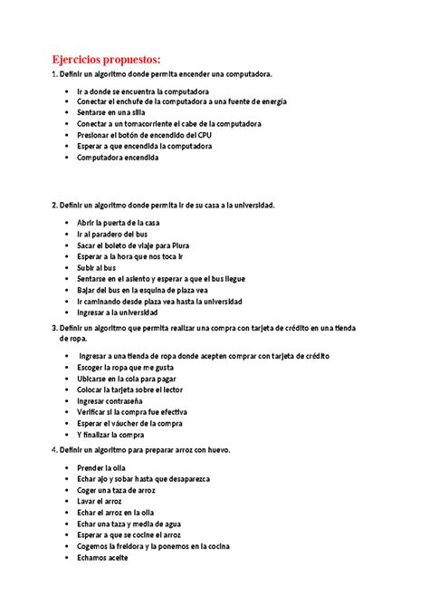 Ejercicios Semana 1 Algoritmo Ejercicios Propuestos 1 Definir Un Algoritmo Donde Permita