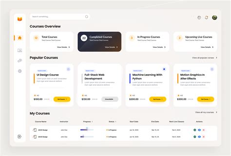 E Learning Dashboard Uiux Designer Online Course Management By