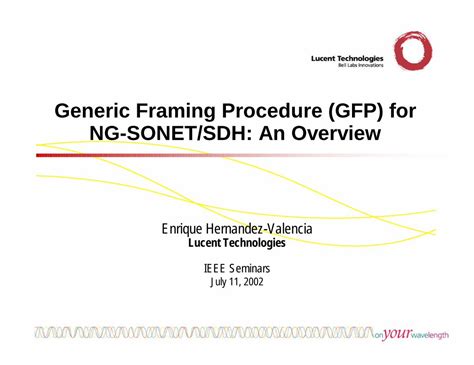 Pdf Generic Framing Procedure Gfp For Ng Sonet Sdh …