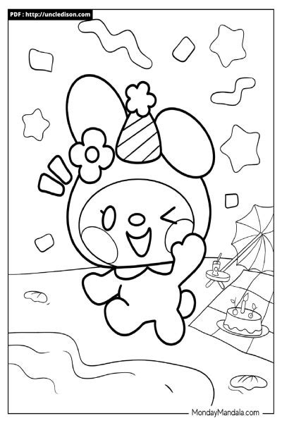 산리오 색칠공부 무료도안 시나모롤 마이멜로디 헬로키티 쿠로미 등 29장 네이버 블로그