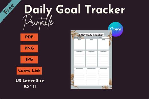 Daily Goal Tracker Graphic By Sherry Annie Creative Fabrica
