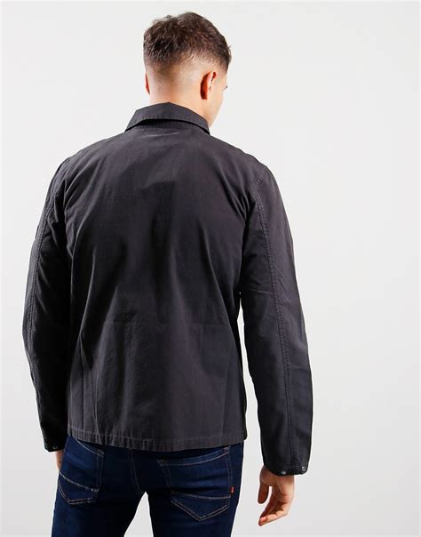 barbour international garage workers jacket black terraces menswear