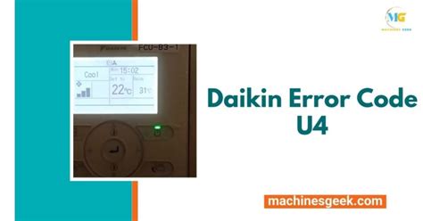 Daikin Error Code U Machines Geek