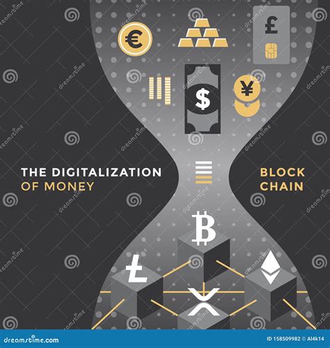 Cryptocurrency Blockchain Technology Concept Stock Vector Illustration Of Bitcoin Banking