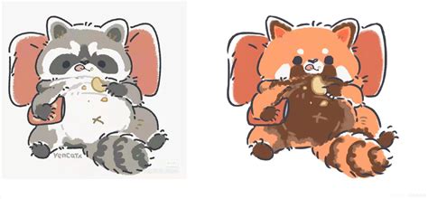 小浣熊风格插画设计作品 设计人才灵活用工 设计dna