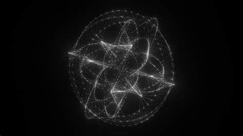 흐르는 궤도 다각형 구 모양 Hud Fui 요소 신경총 스타일 연결 선과 점 3차원 형태에 대한 스톡 사진 및 기타 이미지 3차원 형태 개념 건축물 Istock