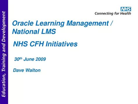 PPT Oracle Learning Management National LMS PowerPoint Presentation ID