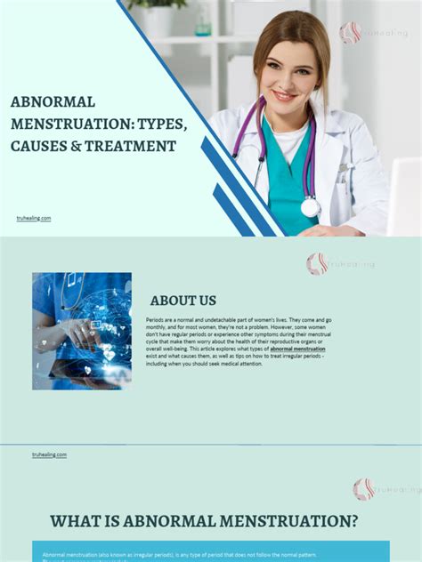 Abnormal Menstruation Types Causes And Treatment Pdf Menstrual Cycle