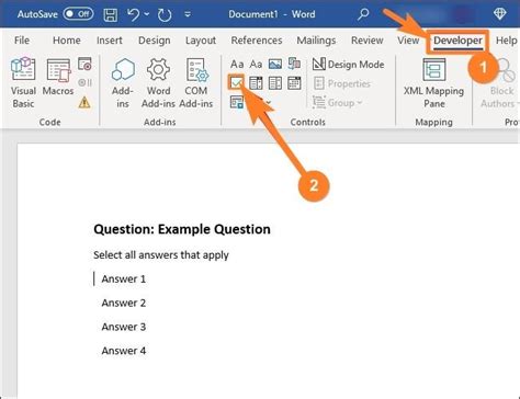 Microsoft Word Checkbox Content Control Bulk Comeasse