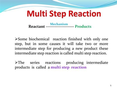 Enzyme Kinetics Multi Step Reaction And Rate Limiting Steps Pptx