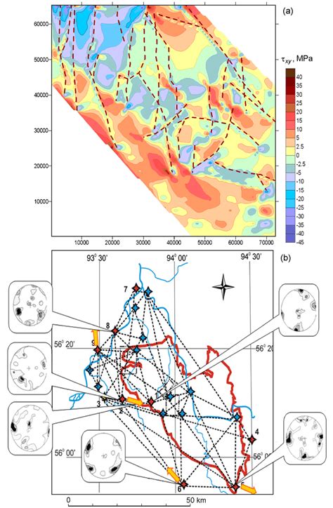 Sds Simulation τxy Component A Dotted Lines Are Faults And Gps Download Scientific Diagram