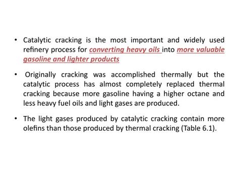 PPT Chapter Catalytic Cracking PowerPoint Presentation ID