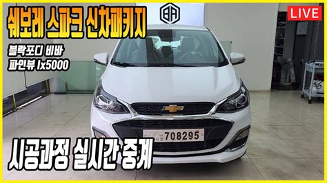 쉐보레 스파크 신차패키지 블락포디 비바 파인뷰 Lx5000 시공과정 실시간 중계 Youtube