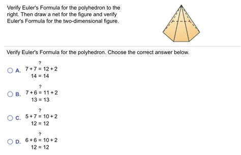 answered verify euler s formula for the… bartleby