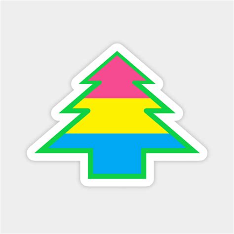 Pansexualpanromantic Pride Christmas Tree Pansexual Magnet