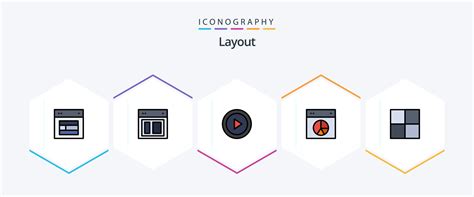 Layout FilledLine Icon Pack Including Grid Ui Ui Layout Vector Art At Vecteezy