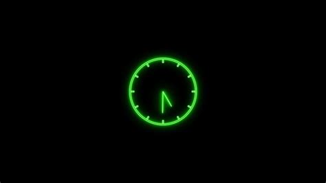 Neon Clock Timer 26687785 Stock Video At Vecteezy