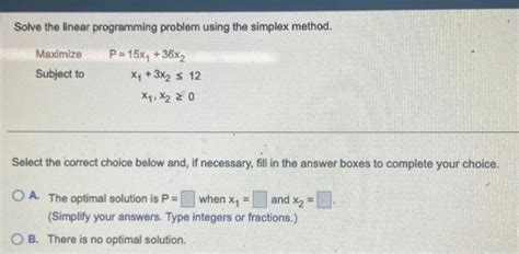 Solved Solve The Linear Programming Problem Using The