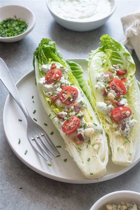 Romaine Wedge Salad With Bacon And Blue Cheese Flavor The Moments