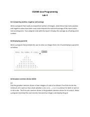 Java Programming Lab Positive Negative Integers Pyramid Course Hero