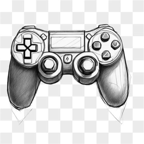 Download Black And White Electronic Gaming Controller Drawing Sketches