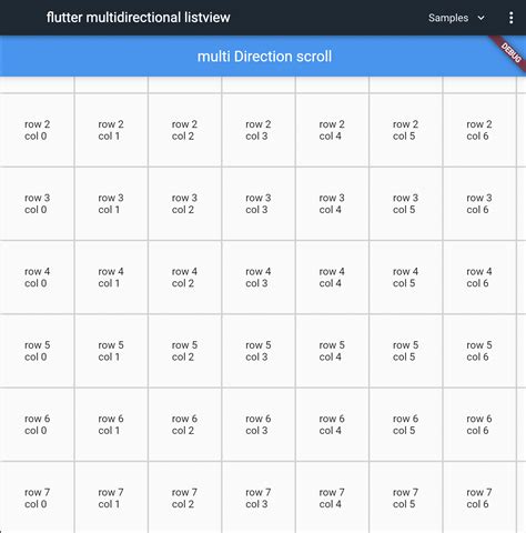 Flutter List View With Multiple Scroll Direction Stack Overflow
