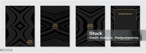 원본 커버 세트 수직 벡터 템플릿 줄무늬와 선의 3d 기하학적 패턴이있는 검은 색 배경 모음 부족 민족성 0명에 대한 스톡 벡터 아트 및 기타 이미지 Istock
