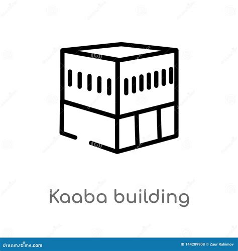 Kaaba Building Icon In Trendy Design Style Kaaba Building Icon Isolated On White Background
