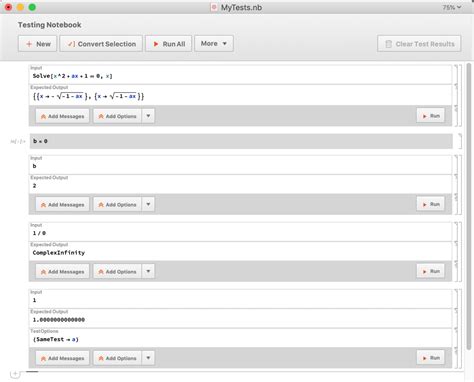 Using Testing Notebooks—wolfram Documentation