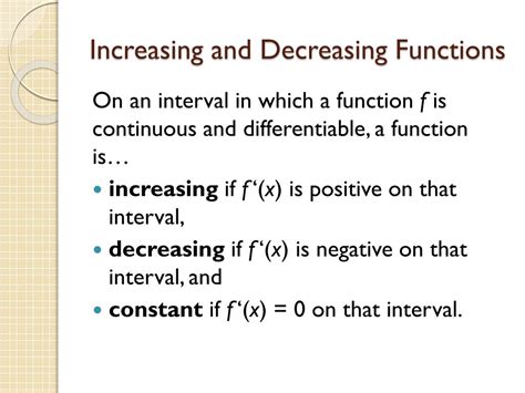 Ppt Increasing And Decreasing Functions Powerpoint Presentation Free
