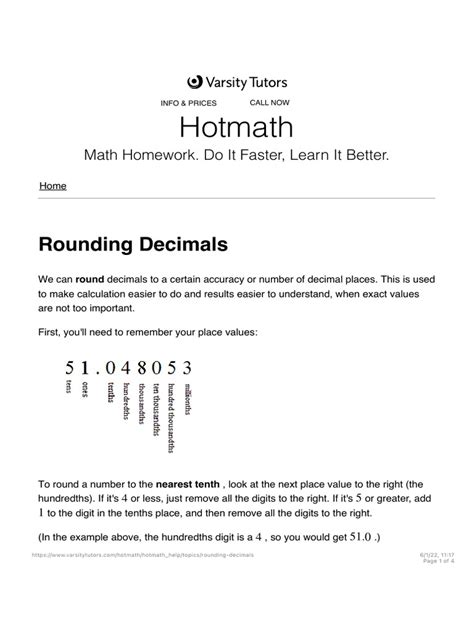 rounding decimals pdf arithmetic mathematical notation