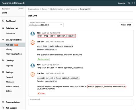 How To Reset Joe Session Postgres AI