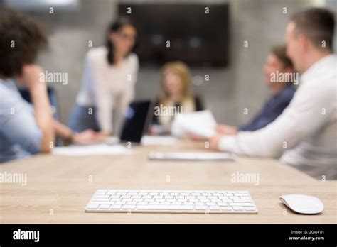 Closeup White Computer Mouse And Keyboard Stock Photo Alamy