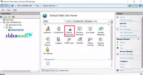how to configure default site in iis server 2019 eldernode blog