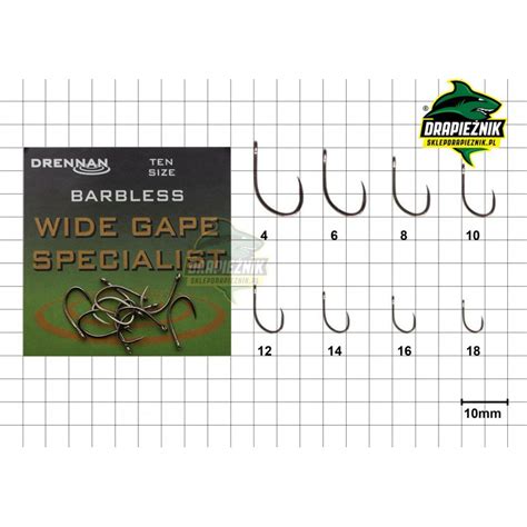 Haczyki Drennan Barbless Wide Gape Specialist Roz 6 Sklep