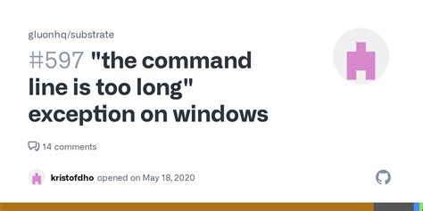 the command line is too long exception on windows · issue 597