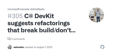 c devkit suggests refactorings that break build don t compile · issue