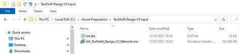 Installation Of Techsoft Design V3 Network Version Using Microsoft Intune Microsoft Endpoint