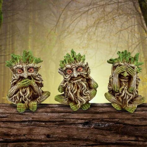 Three Wise Ents Tree Spirit Figurines Cm Gothic Gifts