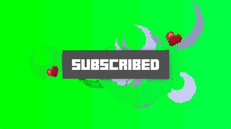 Minecraft Subscribe Download And Green Screen Youtube