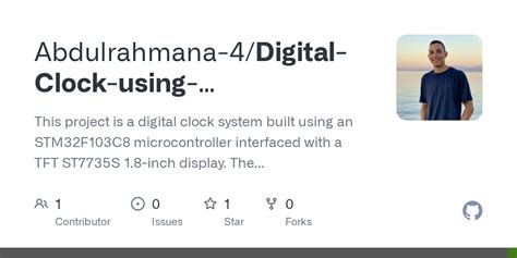Issues · Abdulrahmana 4 Digital Clock Using Stm32f103c8 And St7735s Display · Github