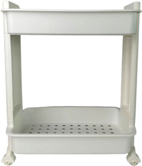 Полиця органайзер Motek двоярусна на колесах пластикова 38х23х18 см Su Mr 02 купити онлайн