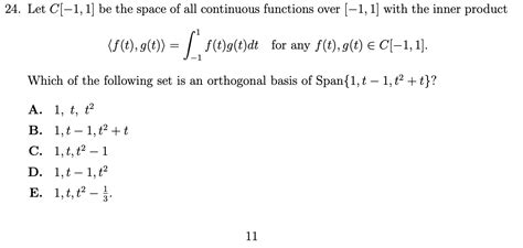 solved 24 let c[ 1 1] be the space of all continuous
