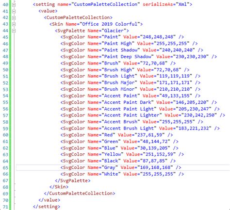 Winforms Visual Studio Palette Editor V