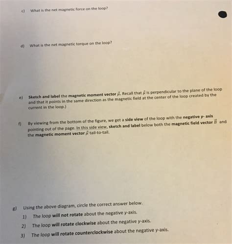 Solved Torque On A Rectangular Current Loop In A Magnetic Chegg
